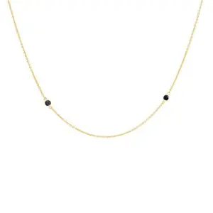 LAVANI JEWELS Virgo Iolite Plated Chain Necklace - Gold