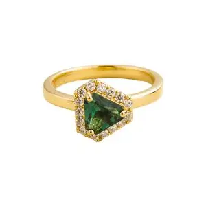 JUVETTI  Juvetti Emerald And Diamond Ring Green/white/gold