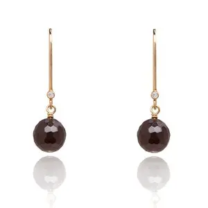 KAIZARIN Garnet And Diamond Drop Earrings - Red
