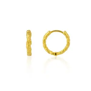 SPERO LONDON Molten Wavy Hoop Earrings - Gold