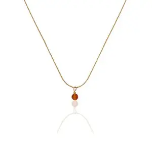 A WEATHERED PENNY Amber Charm Necklace - Gold/yellow