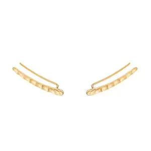 SALLY SKOUFIS Honeycomb Ear Climber In 18k Vermeil - Gold