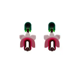 GISSA BICALHO Lilium Acrylic Pendant Earrings - Pink