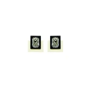 GISSA BICALHO Acrylic Earrings With Stone - Black
