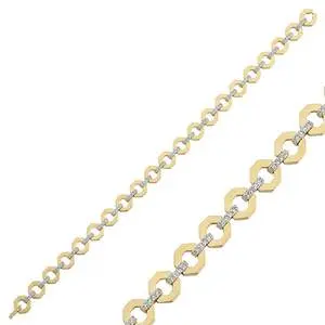 DIME TRIBE Octagonal Diamond Bracelet - Gold