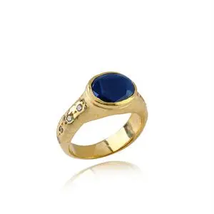 ECE LONDON The Oceanus Ring, 22k Gold Vermeil And Iolite - Blue/gold/yellow
