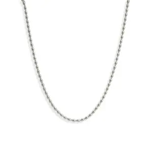 KATE KOEL Sterling Oval Bead Chain Necklace - Silver