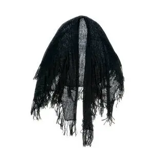 VANILLA&CHOCOLATE Knitted Cashmere Cape - Black