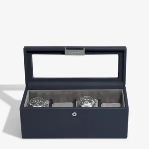 STACKERS Navy Four Piece Watch Box - Blue
