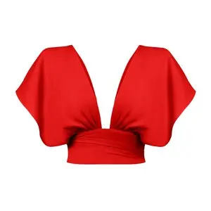 Women's Plunging Wrap Tops
