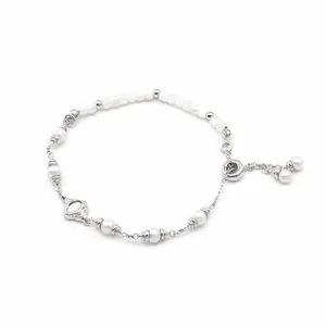 ANGEL BAROCCO Mother Of Pearl Beaded Bracelet - Silver