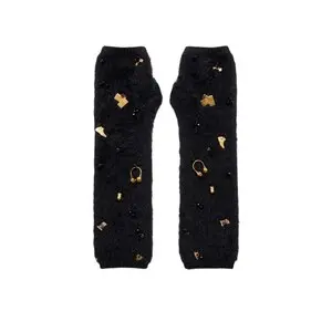 ADIBA Noir Lifestyle Essence Mittens With Charms - Black