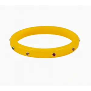 MICHAEL NASH JEWELRY Studded Resin And Stone Bangle - Yellow