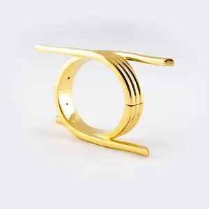 BORN IN EXILE Brass Barbwire Twist Cuff Bangle - Gold