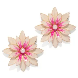 THE PINK REEF Azalea Floral Earrings - Pink