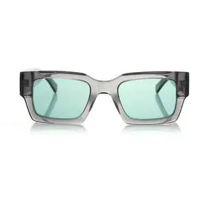 FAOS CONCEPT Naxos Sunglasses In Crystal With Ivy Green Lenses - Grey