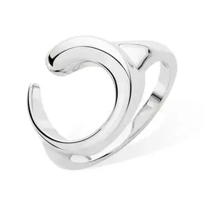 LUCY QUARTERMAINE Solid Sterling Luna Ring - Silver