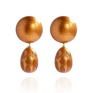 SAULE LABEL Calista Drop Earrings - Gold