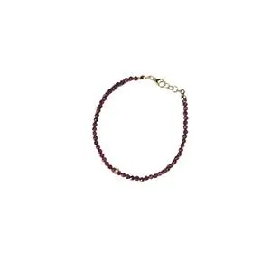 URBANE JEWELRY STUDIO Garnet Bead Bracelet - Red