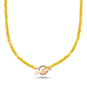 ECCE ARTISAN DIAMONDS 14k Gold Pearl And Diamond Necklace - Yellow
