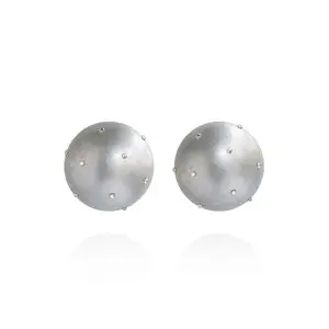 SAULE LABEL Gaia Midi Crystal Earrings - Silver