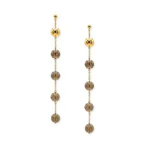JAREDJAMIN Nora Dangle Smoky Quartz Earrings - Grey