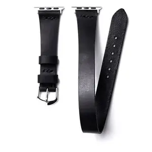 ROARCRAFT Double Tour Leather Strap Black