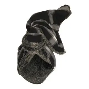 ROMER MILLINERY Faux Fur And Cotton Flannel Twist Turban - Grey