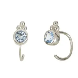 CHARLOTTE'S WEB JEWELLERY Holi Jewel Stud Hoop Earrings - Blue