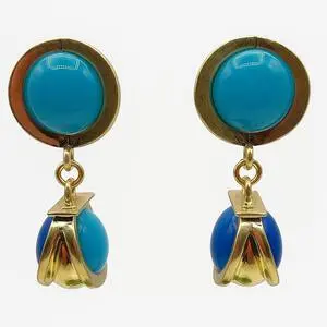 MICHAEL NASH JEWELRY Agatha Resin Drop Earrings - Blue