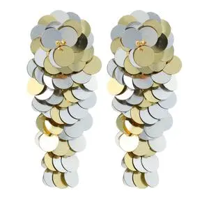 LOTT. GIOIELLI Sequin Waterfall Earrings - Silver/gold
