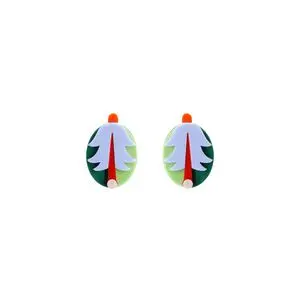 GISSA BICALHO Acrylic Drop Earrings - Green
