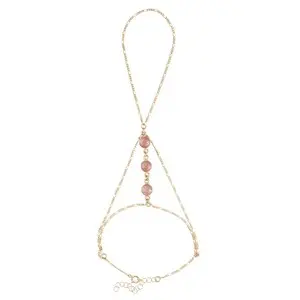 LYA SOUL JEWELRY Aponi Hand Chain - Gold/red
