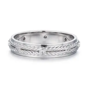 AZURA JEWELRY NEW YORK Harvest Eternity Band White Topaz White Gold Vermeil - Silver
