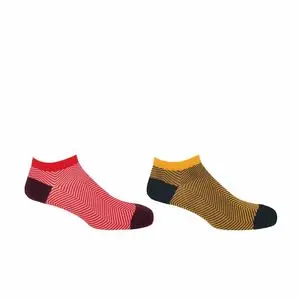 PEPER HAROW - MADE IN ENGLAND Lux Taylor Trainer Socks Bundle - Red/yellow