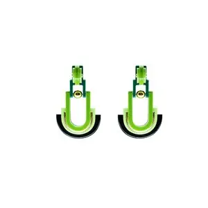 GISSA BICALHO Handmade Acrylic Dangle Earrings - Green