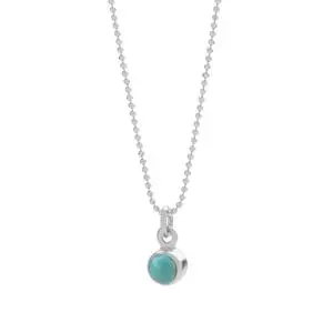 NELLOU JEWELLERY Gem Dot Turquoise Necklace - Blue