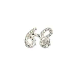 CLAIRE HILL DESIGNS Shorthand Stud Earring - Silver