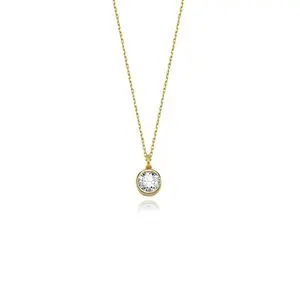LINYA JEWELLERY Cosmic Chain Zodiac Birthstone Necklace - White