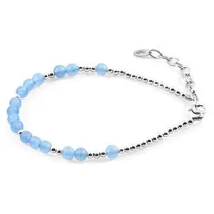 ANCHOR & CREW Silver & Stone Bracelet - Silver/blue