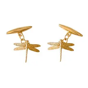 LEE RENEE Dragonfly Cufflinks – Gold