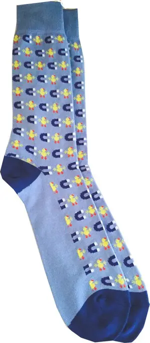 LAZYJACK PRESS Patterned Crew Socks - Blue