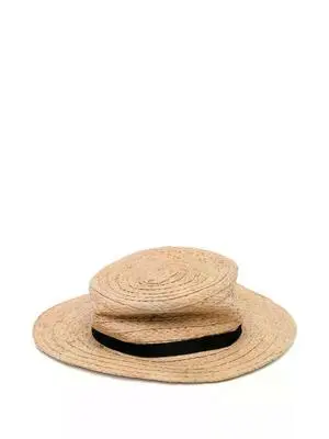 KIJIMA TAKAYUKI Boater Sun Hat - Neutrals
