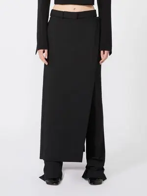 Max Mara Stretch Wool Trousers With Detachable Panel
