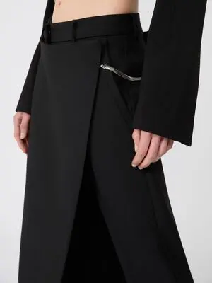 Max Mara Stretch Wool Trousers With Detachable Panel