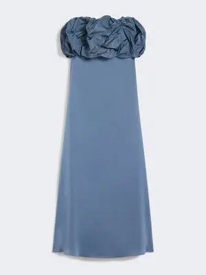 Max Mara Satin And Taffeta Maxi Bustier Dress