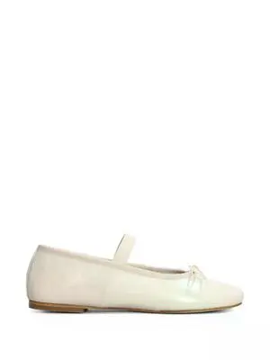 ANNIEL Bow-detail Elasticated-strap Ballet Flats