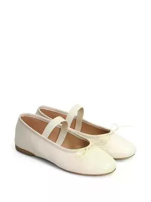 ANNIEL Bow-detail Elasticated-strap Ballet Flats
