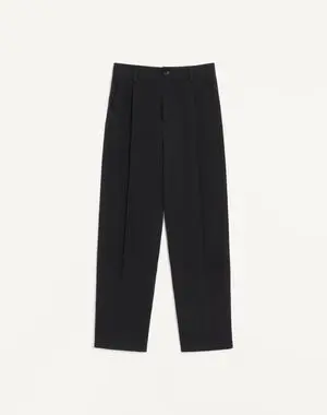 Valentino Garavani Cotton Gabardine Trousers With Vlogo Embroidery - Black