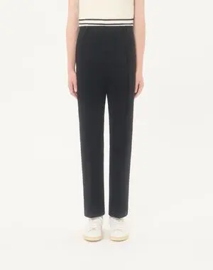 Valentino Garavani Cotton Gabardine Trousers With Vlogo Embroidery - Black